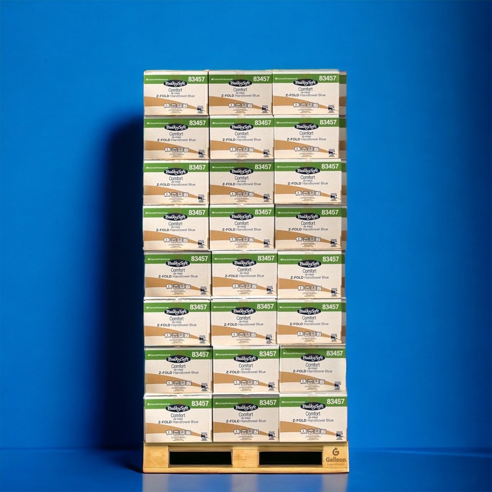 Bulk Galleon 2 Ply - Blue - Interleaved - Paper Hand Towels - Pallet ...