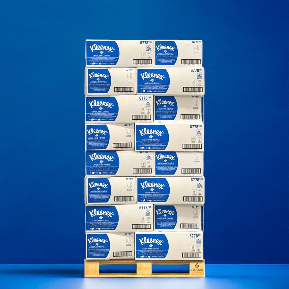 Bulk Kleenex 2 Ply - White - Interleaved - Paper Hand Towels - Pallet ...