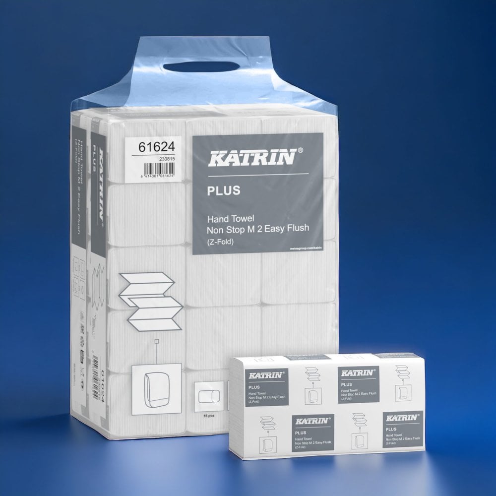 Katrin 2 Ply - White - Interleaved - Flushable Paper Hand Towels ...