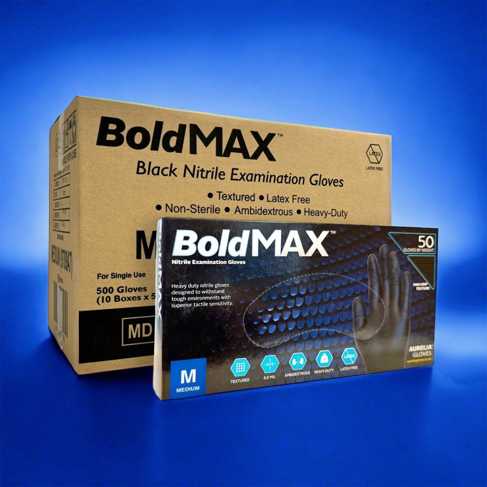 Bold MAX - Black Nitrile Gloves - Powder Free – Galleon Supplies